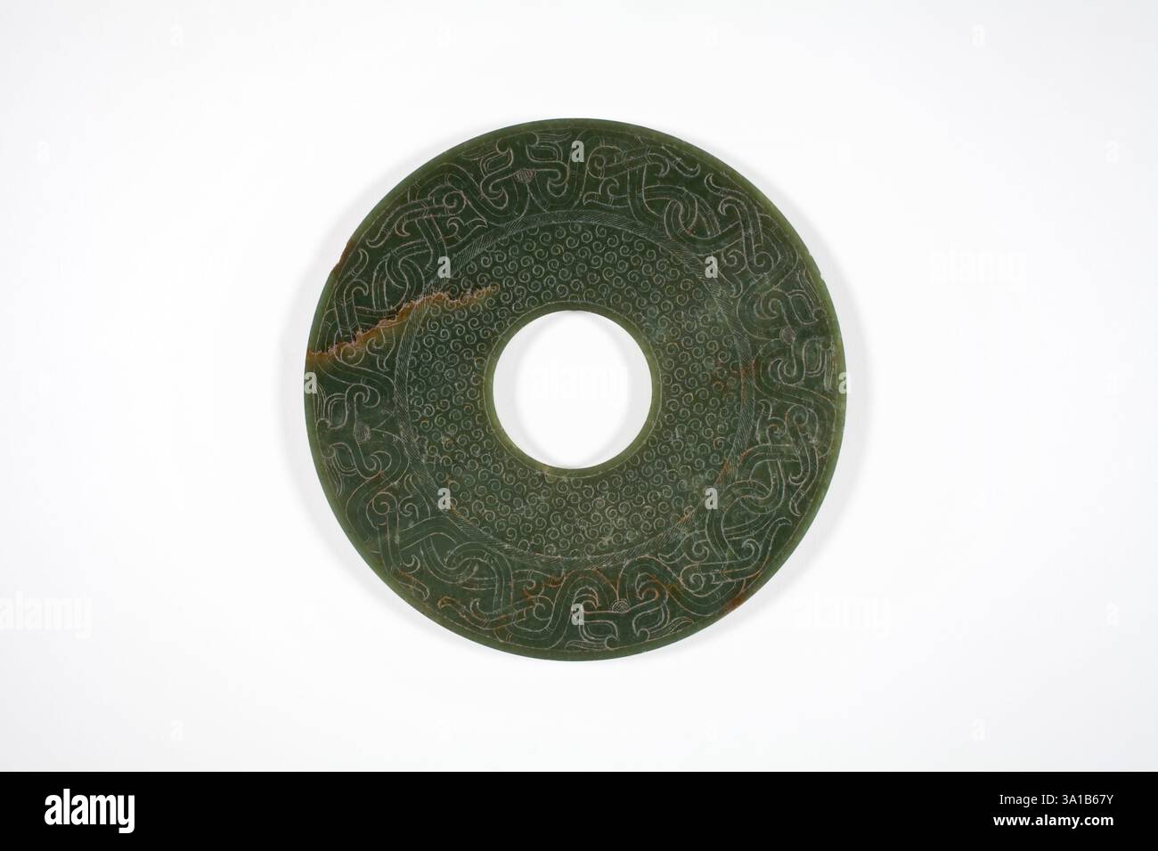 Ceremonial jade disc, about 100 BC Stock Photo - Alamy
