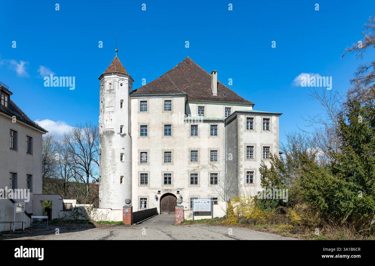 Bad Grönenbach, The High Castle, which stands on a rock of Nagelfluh ...