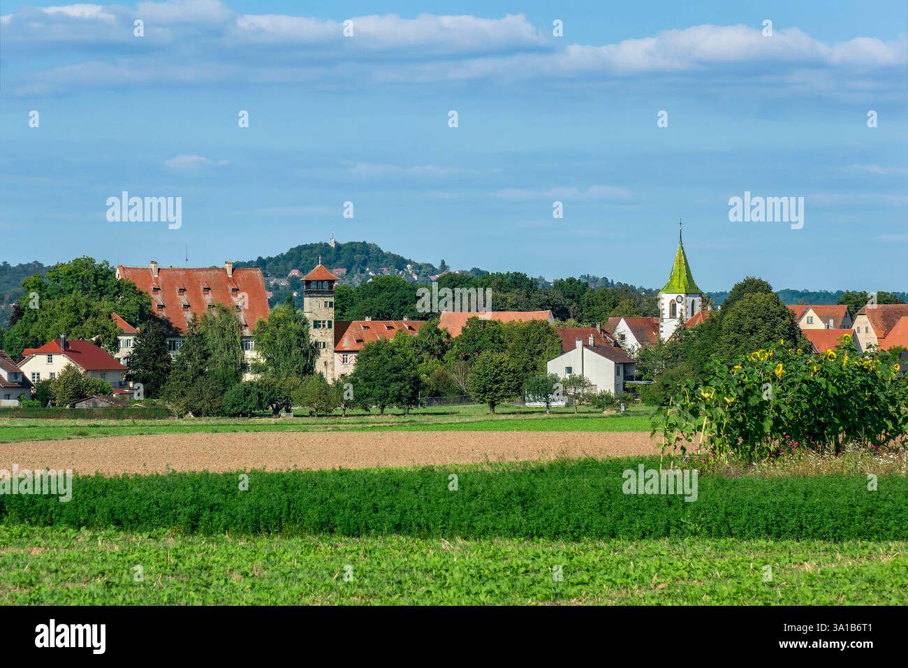 Which was built on the foundations of medieval castle hi-res stock ...