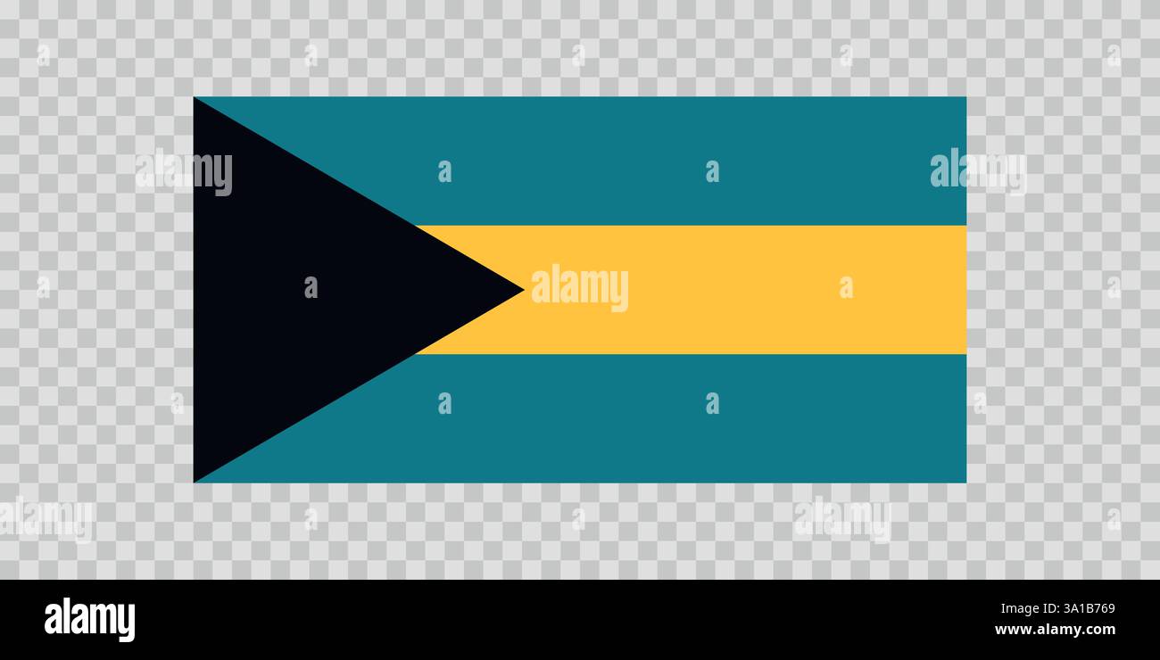 Flag of Bahamas. National symbol in official colors. Template icon ...