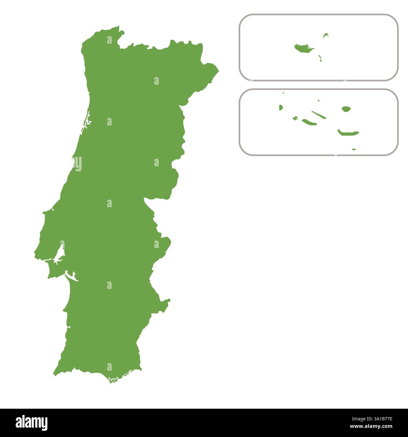 Map of Portugal, sign silhouette. World Map Globe. Vector Illustration ...