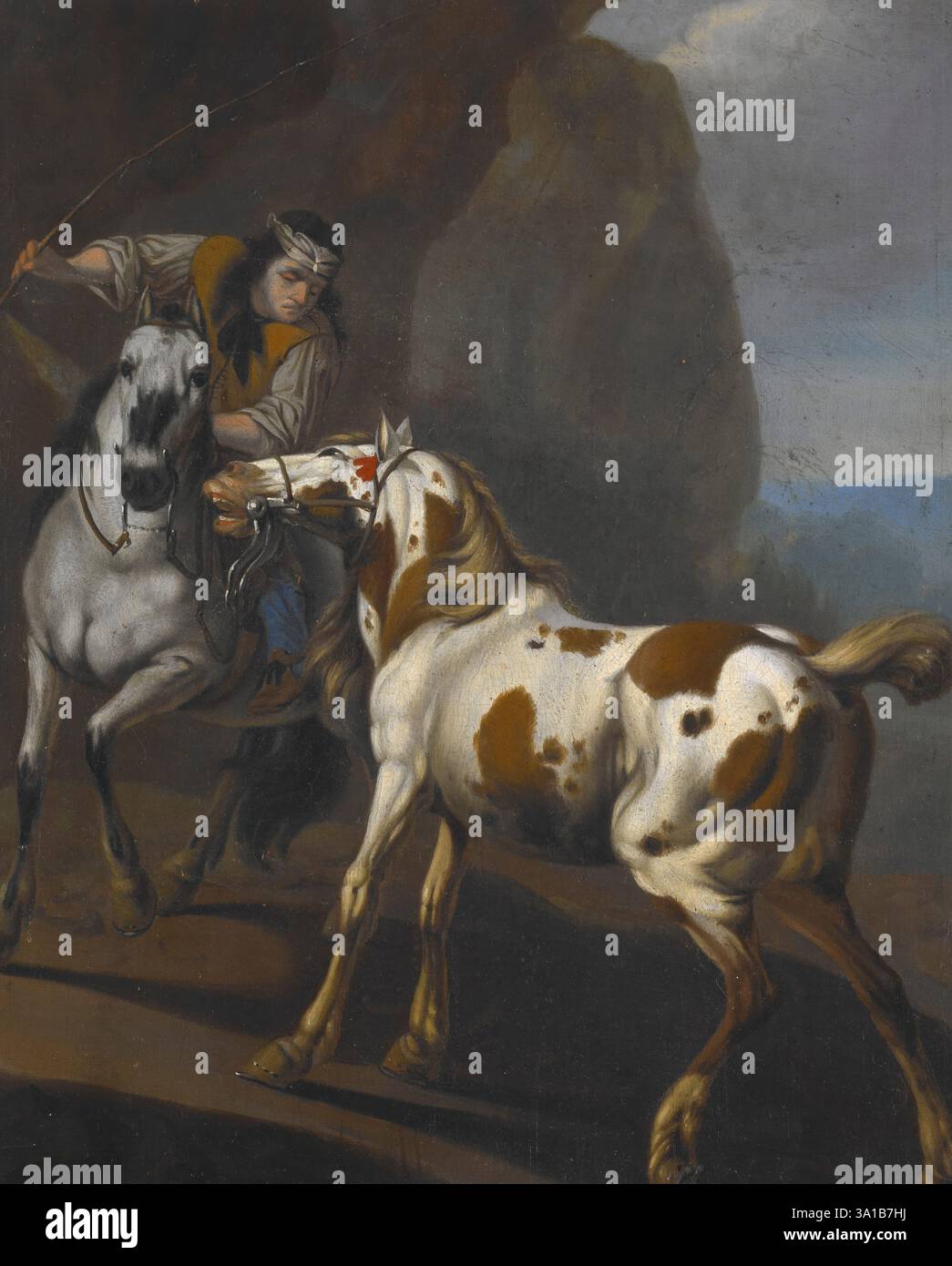Indian taming a horse, about 1650 Stock Photo - Alamy