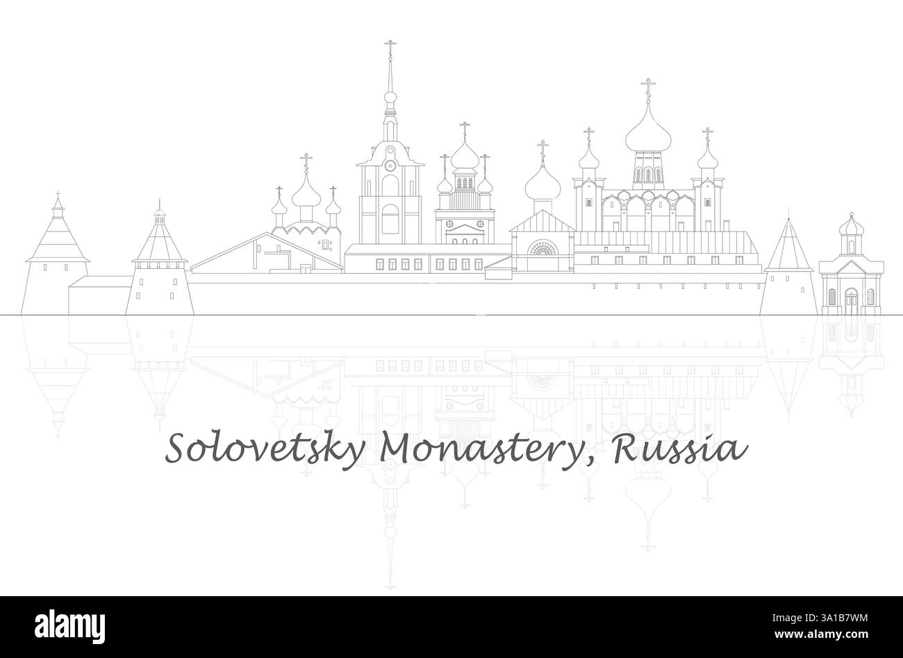 Medieval monastery architecture Stock Vector Images - Alamy