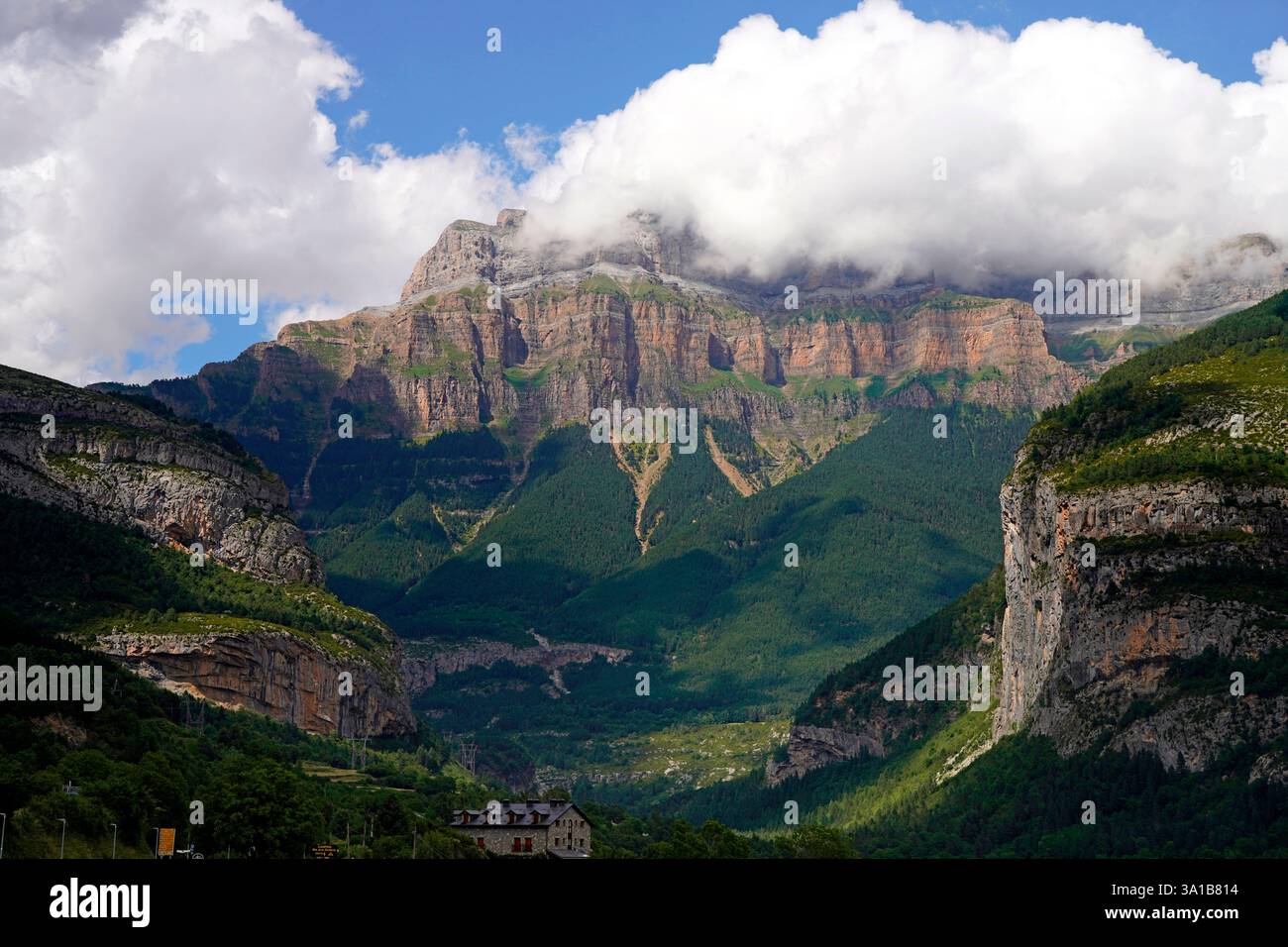 The Monte Perdido massif near Torla-Ordesa, Spain, Europe Stock Photo ...