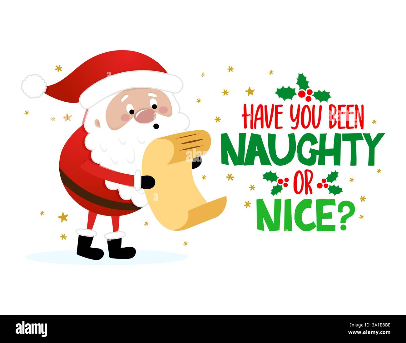 Happy santa list banner Cut Out Stock Images & Pictures - Alamy