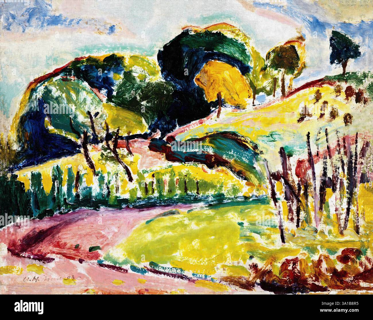 Hills by Alfred Henry Maurer. A strikingly colorful portrayal of ...