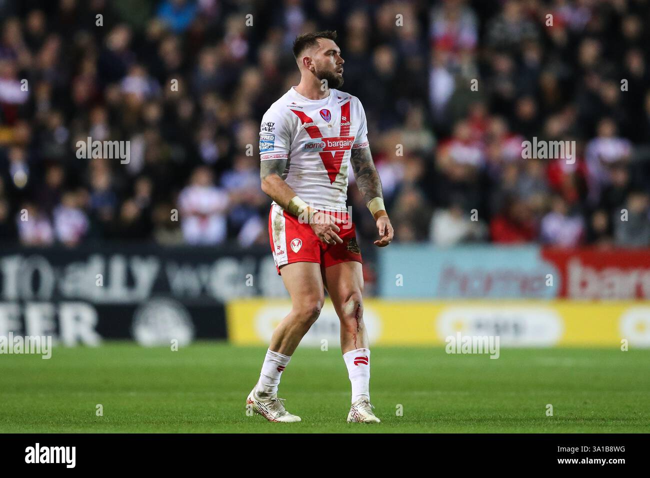 St Helens, UK. 07th Mar, 2025. Kyle Feldt of St. Helens during the ...
