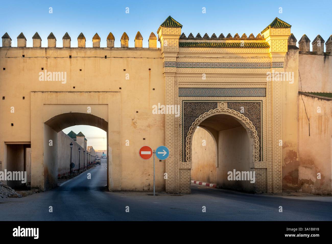 The Bab Marrah gate, part of Meknes’ ancient city walls, was built in ...