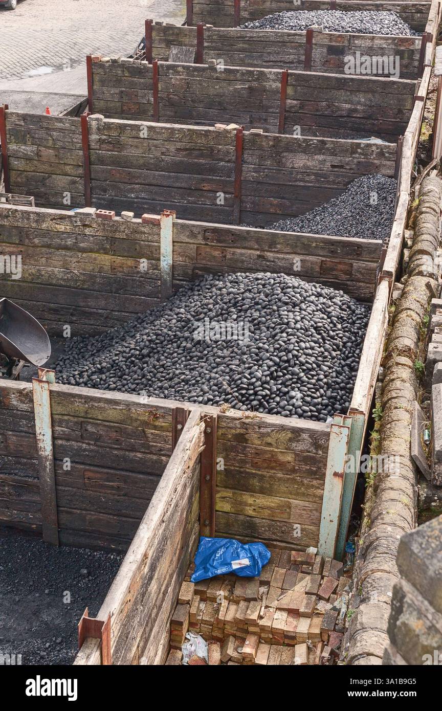 Coal bunkers at the Keighley & Worth Valley Railway Haworth Yorkshire ...