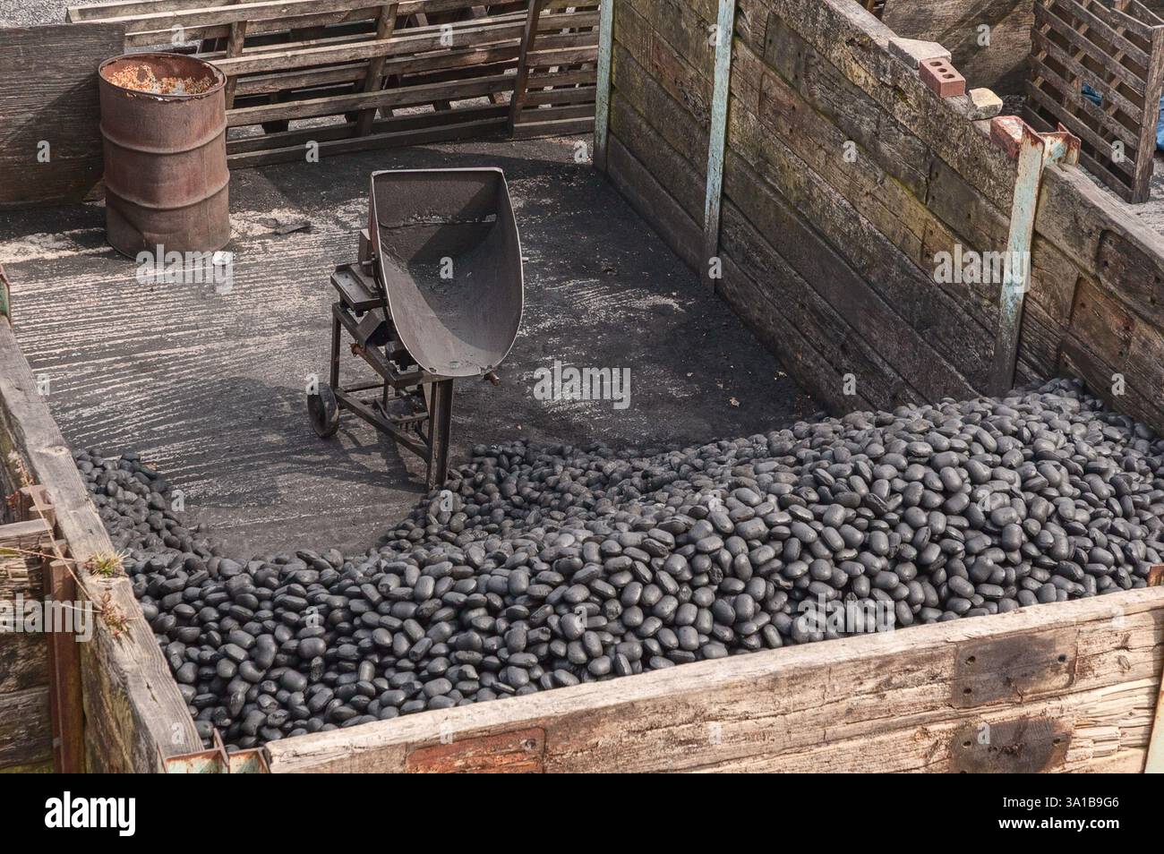 Coal bunkers at the Keighley & Worth Valley Railway Haworth Yorkshire ...