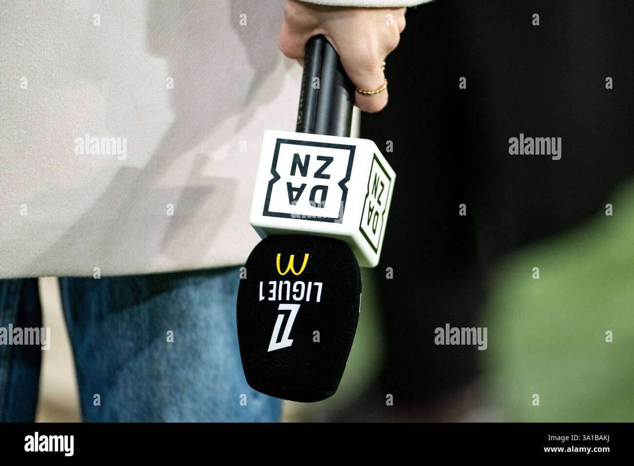 General view of DAZN upside down during the French championship Ligue 1 ...