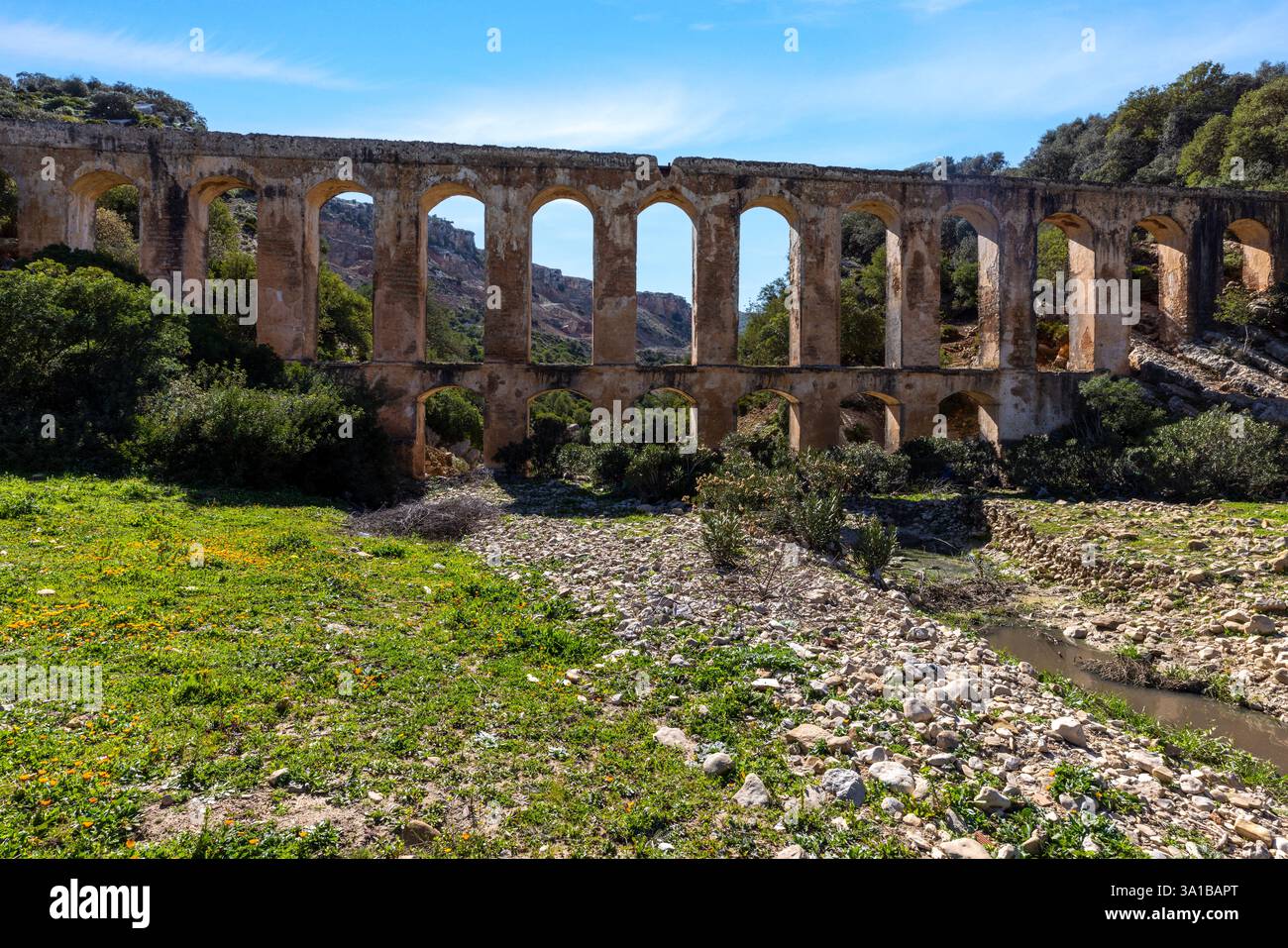 The Haroune Aqueduct, built in the early 20th century during Moulay ...