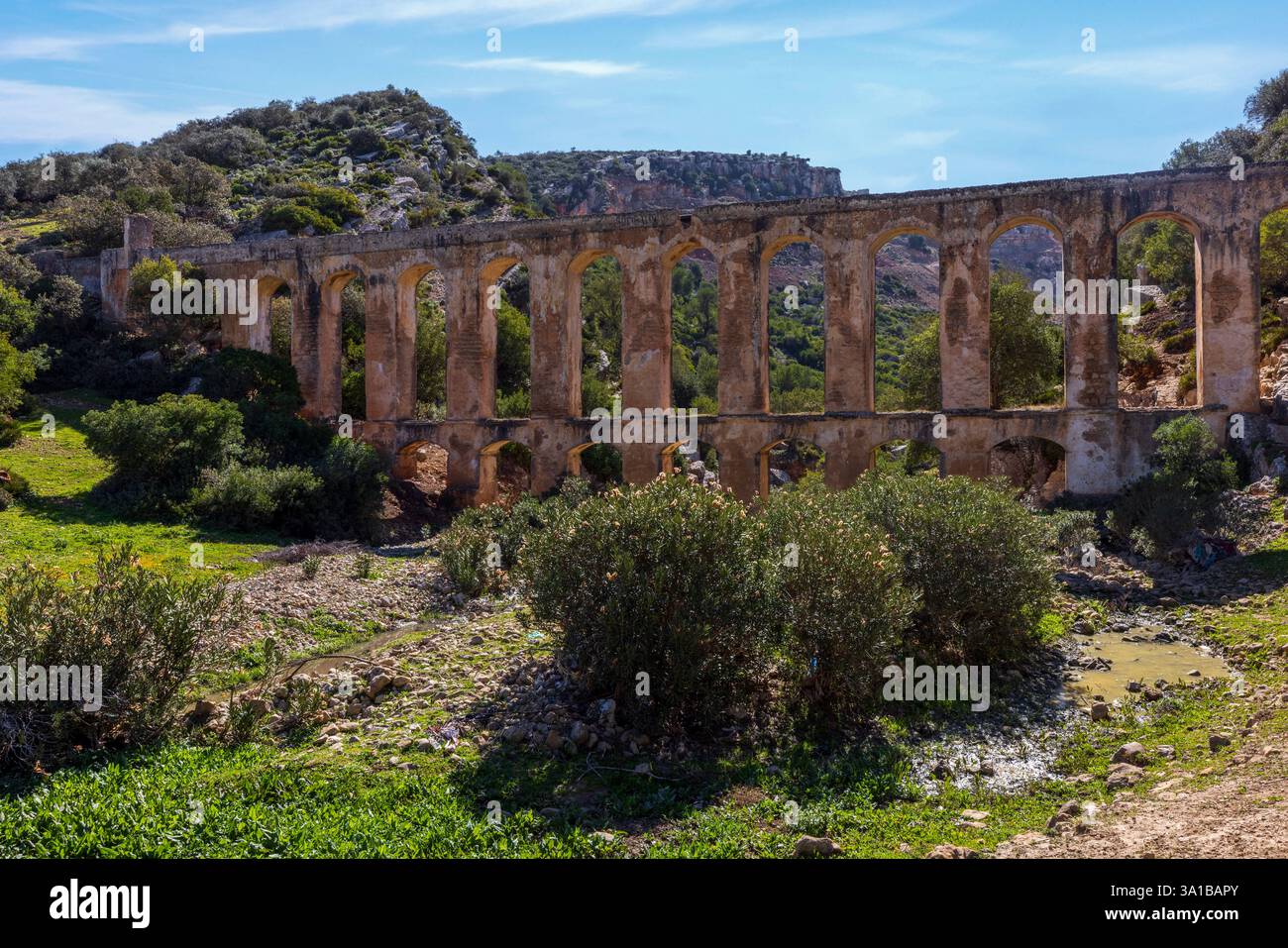 The Haroune Aqueduct, built in the early 20th century during Moulay ...