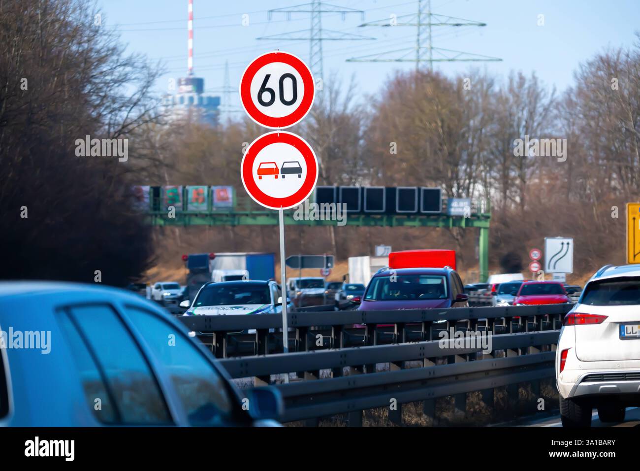 Augsburg, Bavaria, Germany - March 7, 2025: A traffic sign shows a ...