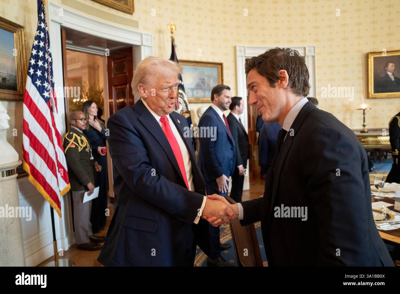President Donald Trump has lunch with network news anchors, Tuesday ...