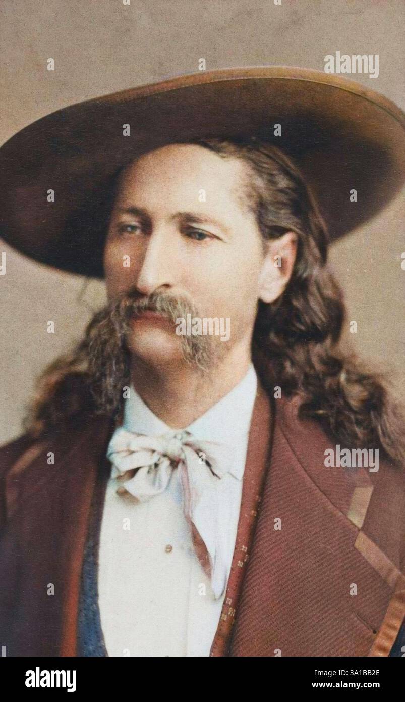 James B. "Wild Bill" Hickock, ca. 1873. (Colorised black and white ...