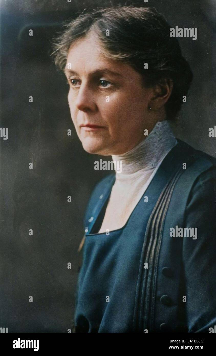 Dr. Alice Hamilton, between c1915 and c1920. (Colorised black and white ...