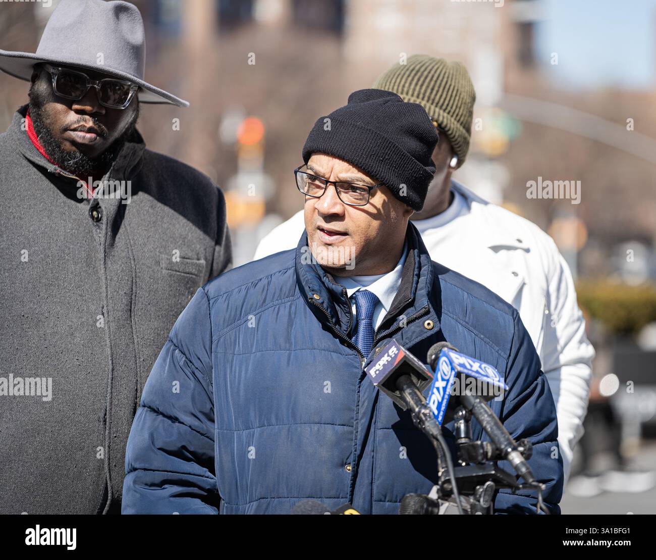 New York Ciy, USA. 07th Mar, 2025. Rev. Kevin McCall, Jose Santana of Release Aging People From ...