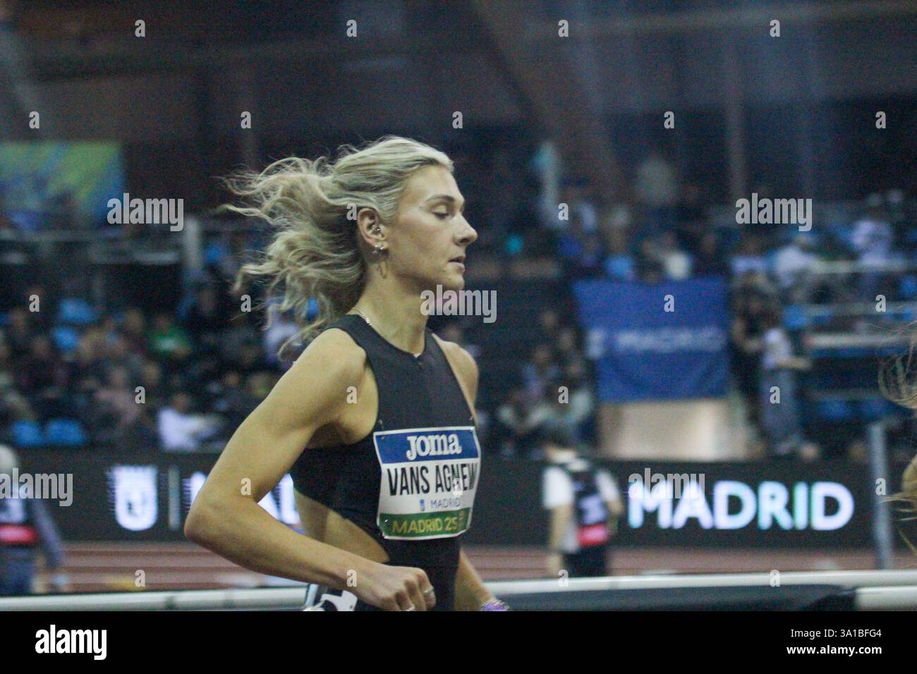 Madrid, Spain. 28th Feb, 2025. Athlete Grace Vans Agnew in the women's ...