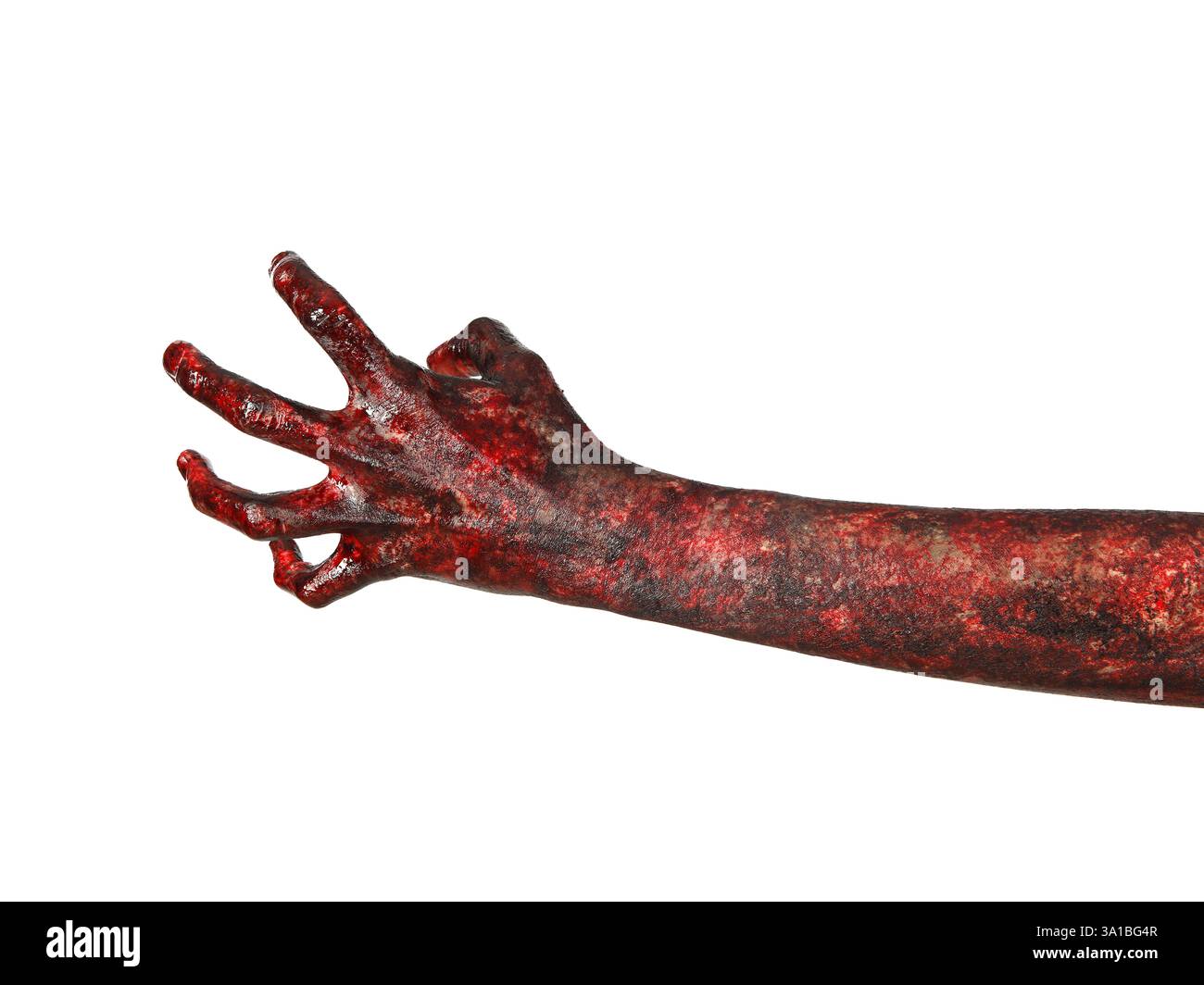 Hand of zombie on white background. Halloween celebration Stock Photo ...