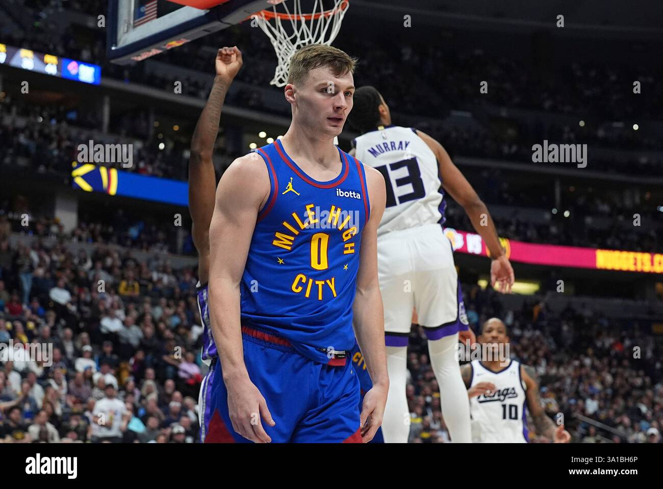 Denver Nuggets guard Christian Braun (0) in the second half of an NBA ...