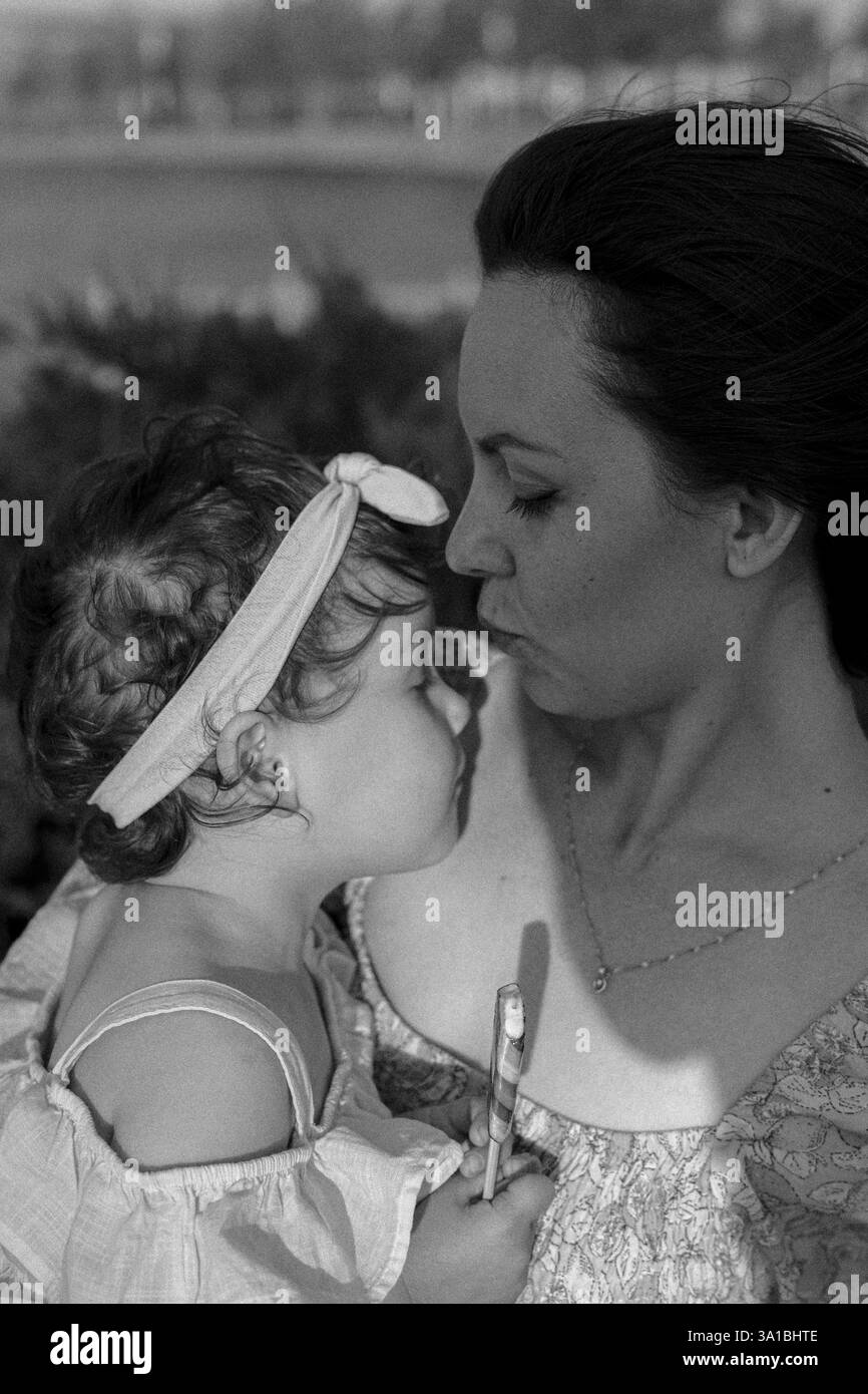 Daughter mother in park Black and White Stock Photos & Images - Alamy