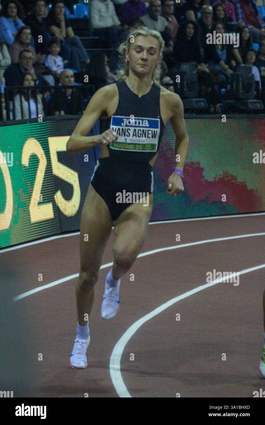 Madrid, Spain. 28th Feb, 2025. Athlete Grace Vans Agnew in the women's ...