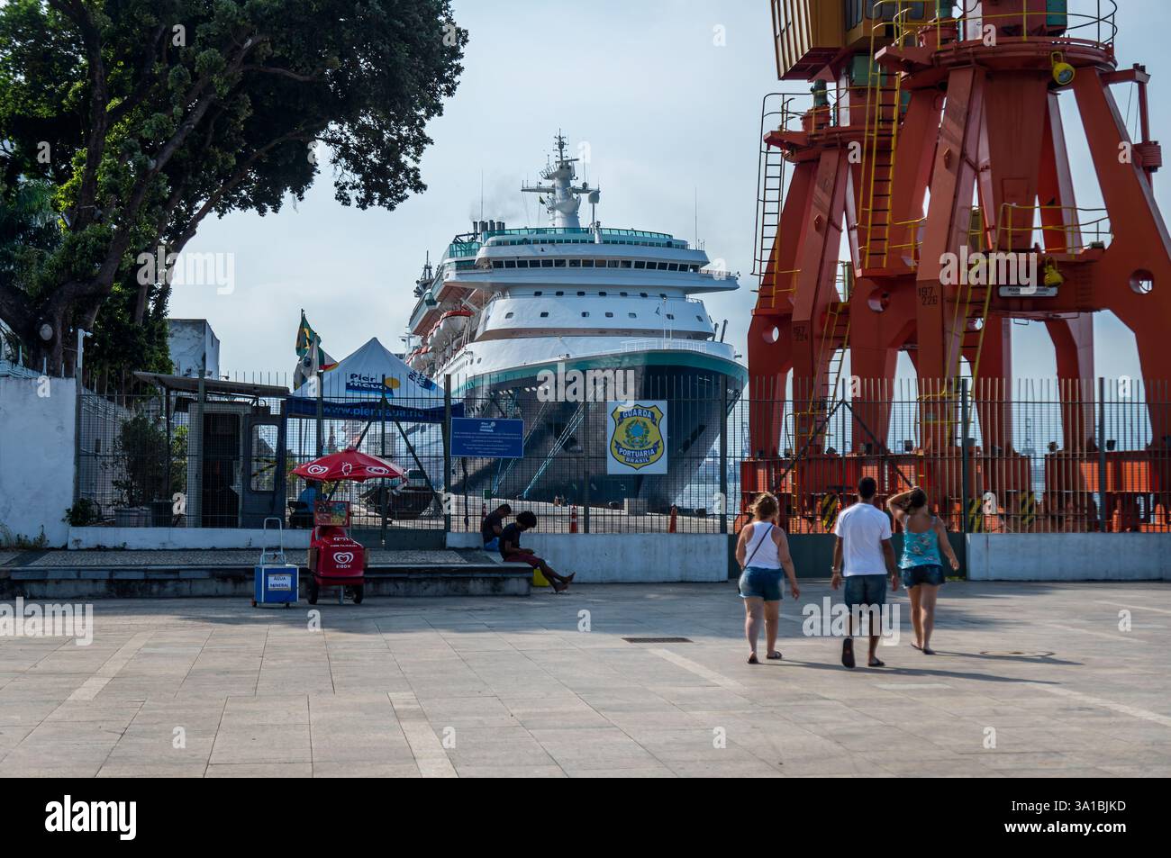Cruise ship MS Sovereign docked at Mauá pier, Centro district, with ...