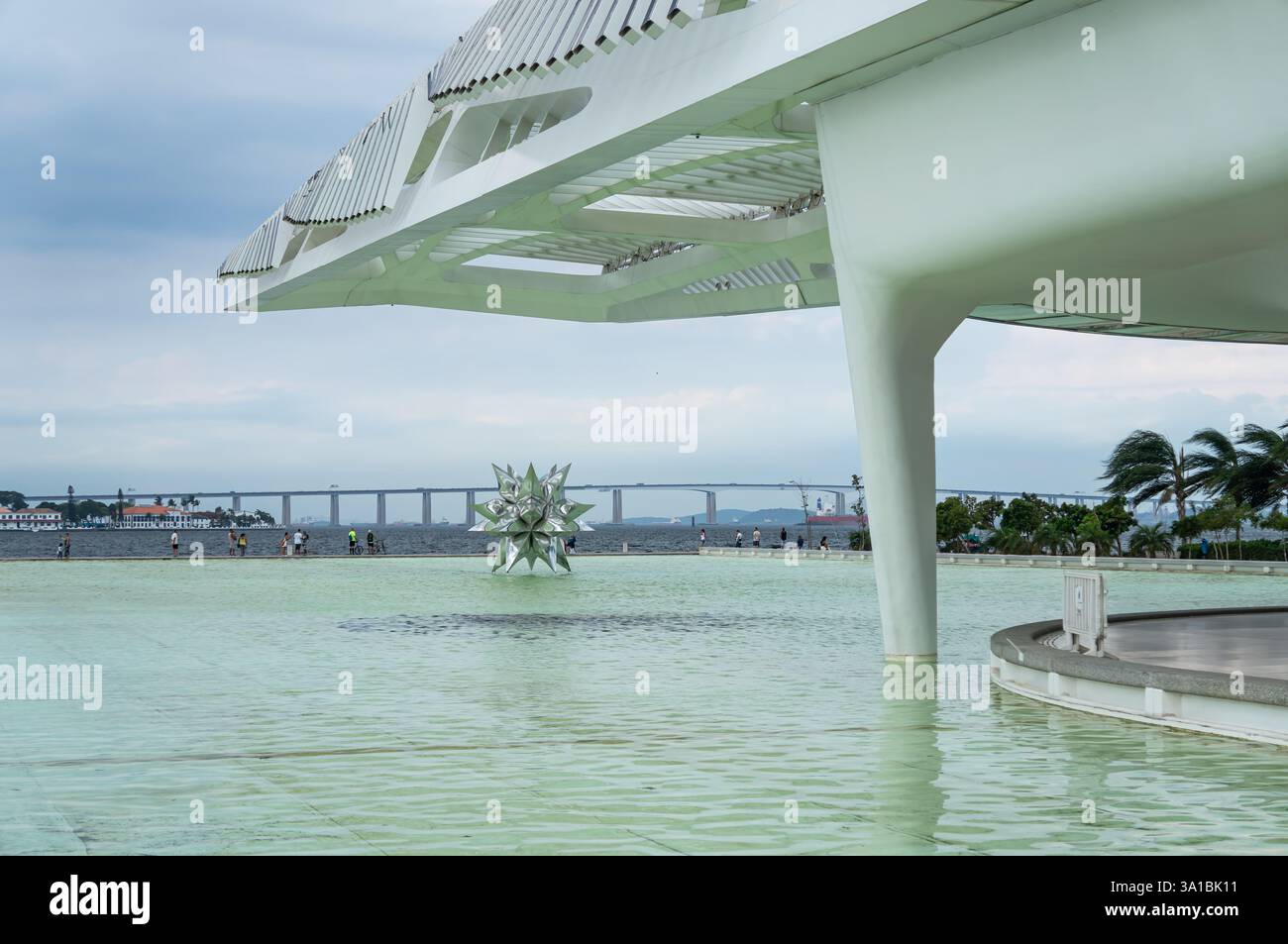 Partial north end view of Museum of Tomorrow at Praça Mauá featuring ...