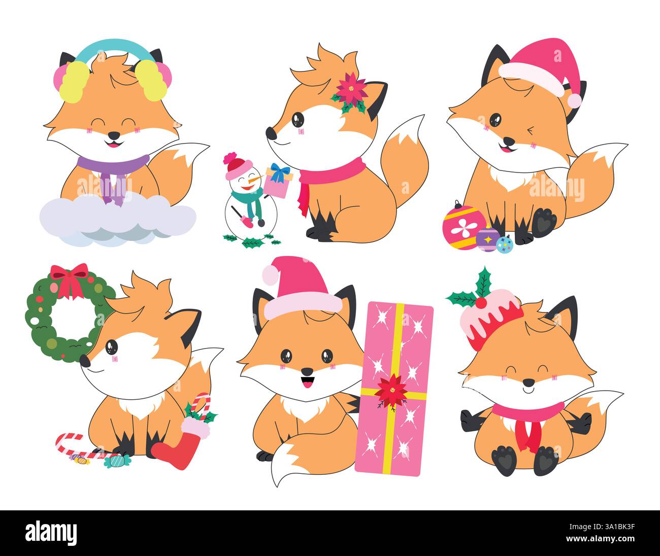 Fox christmas character Cut Out Stock Images & Pictures - Alamy