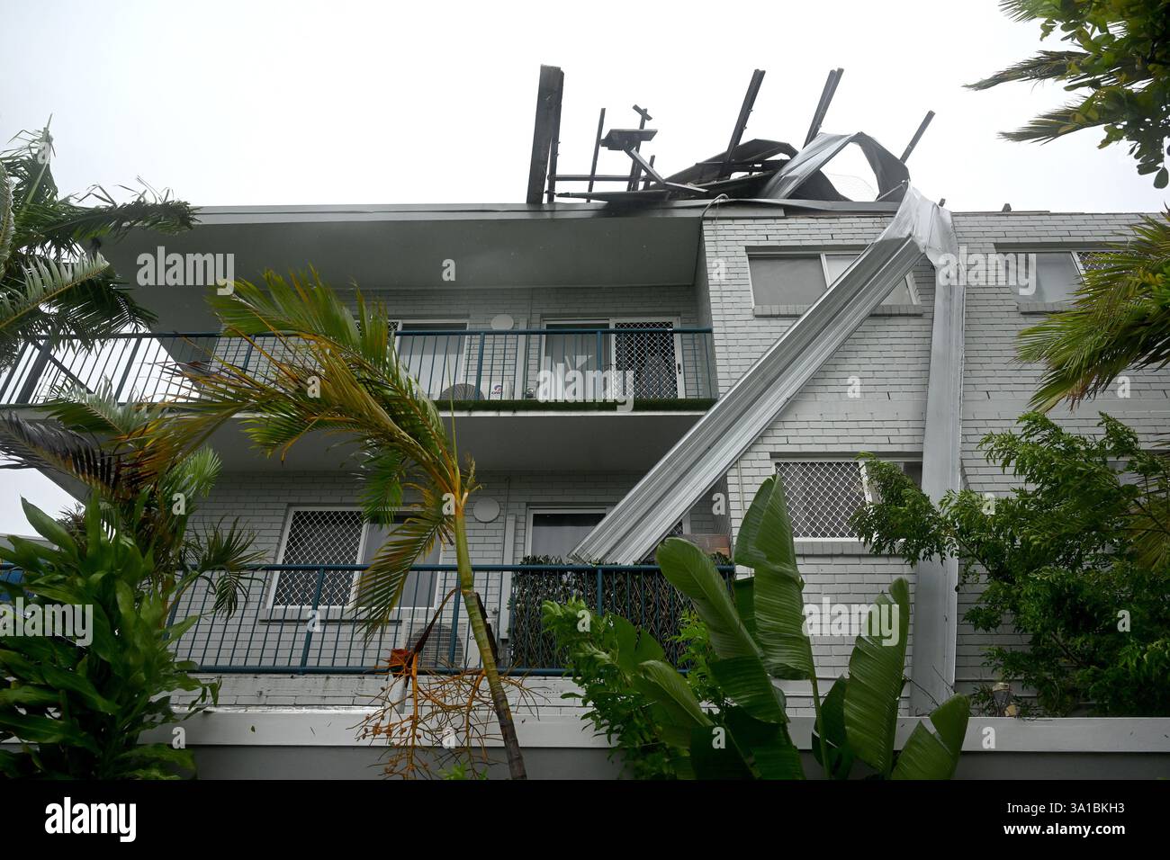 Gold Coast, Australia. 08th Mar, 2025. Damage is seen to holiday ...