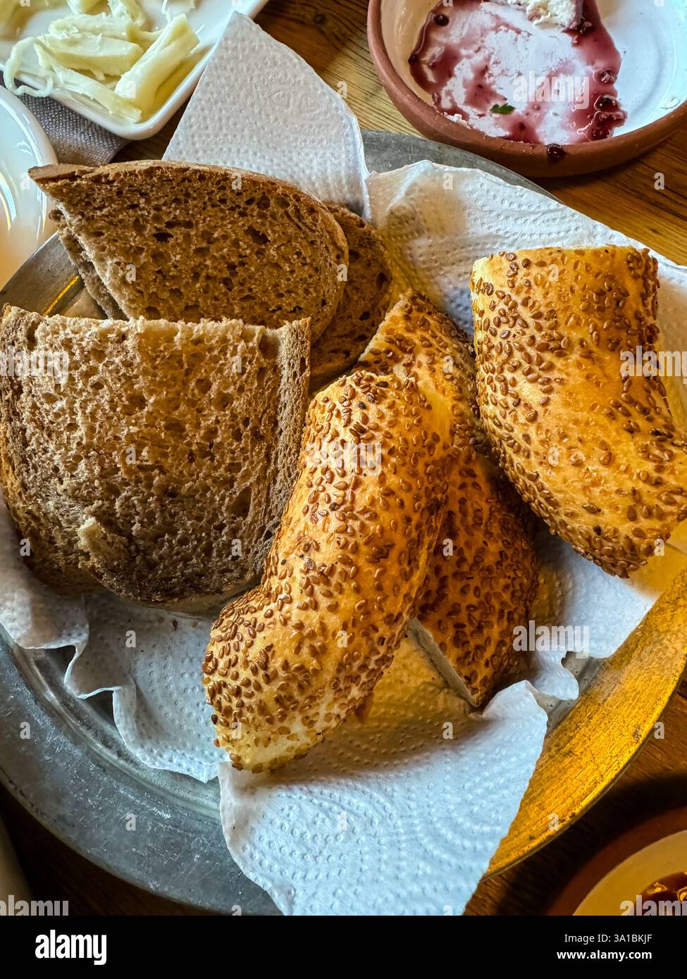 Turkey, Turkiye. Turkish Simit, a Bread Pastry Covered with Sesame ...