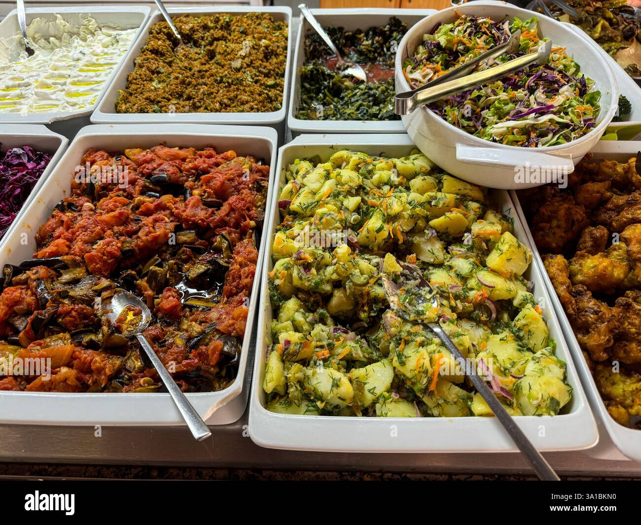 Turkey, Turkiye. Lunchtime Turkish Meze Buffet Stock Photo - Alamy