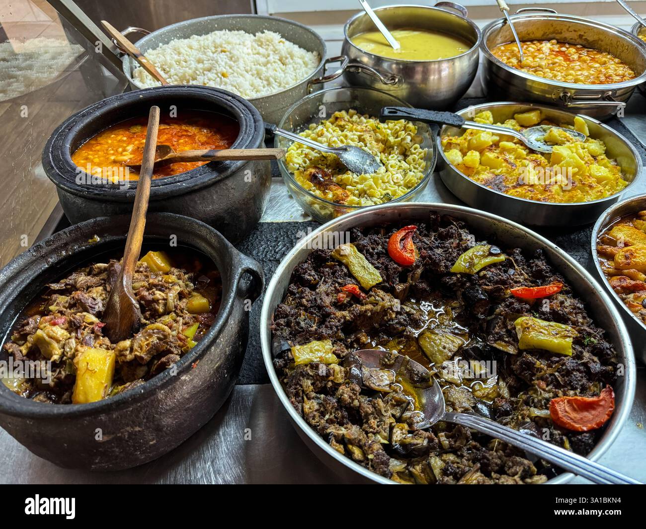 Turkey, Turkiye. Lunchtime Turkish Meze Buffet Stock Photo - Alamy