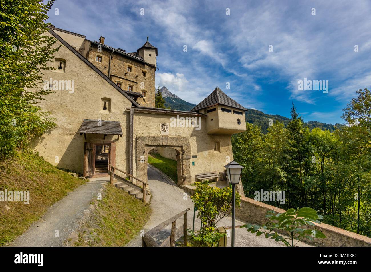 Castle Burg Hohenwerfen in Austria. Medieval architecture and culture ...