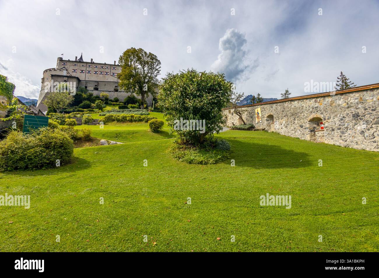 Castle Burg Hohenwerfen in Austria. Medieval architecture and culture ...