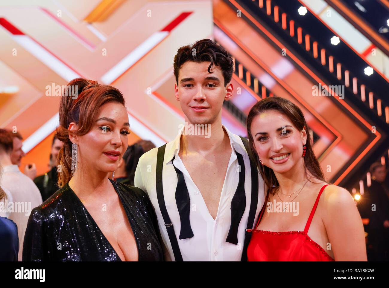 Cologne, Germany. 08th Mar, 2025. Verona Pooth (l-r) stands with her son Diego Pooth, influencer ...