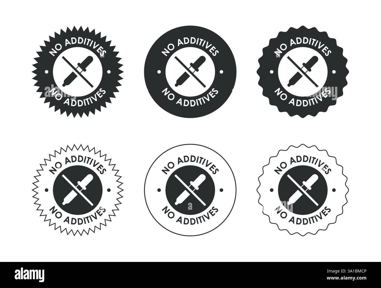 Additives free icon design illustration. No additives symbol for food ...