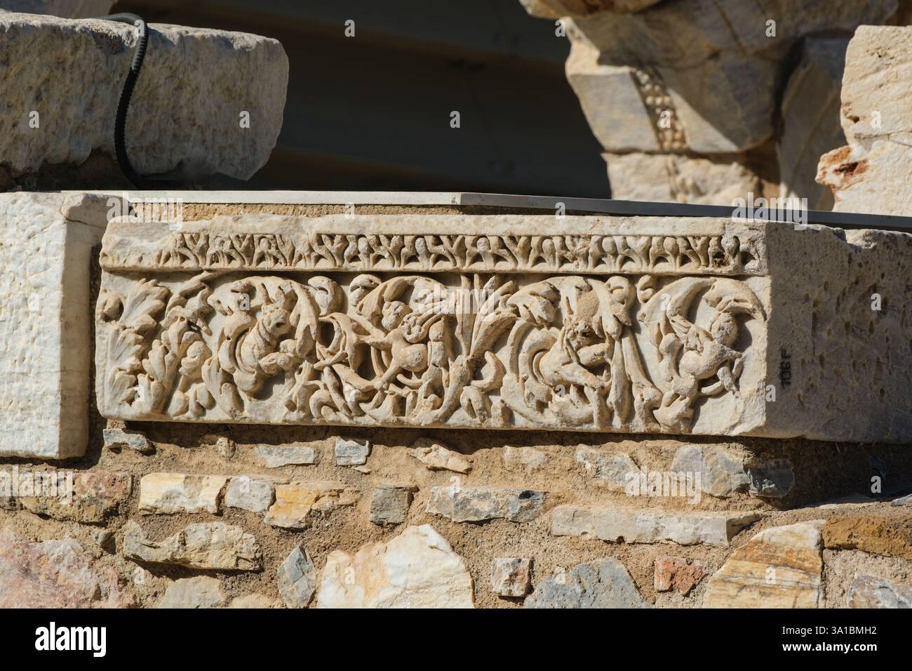 Ephesus, Turkey, Turkiye. Temple of Hadrian. Stone Relief Carving Stock ...