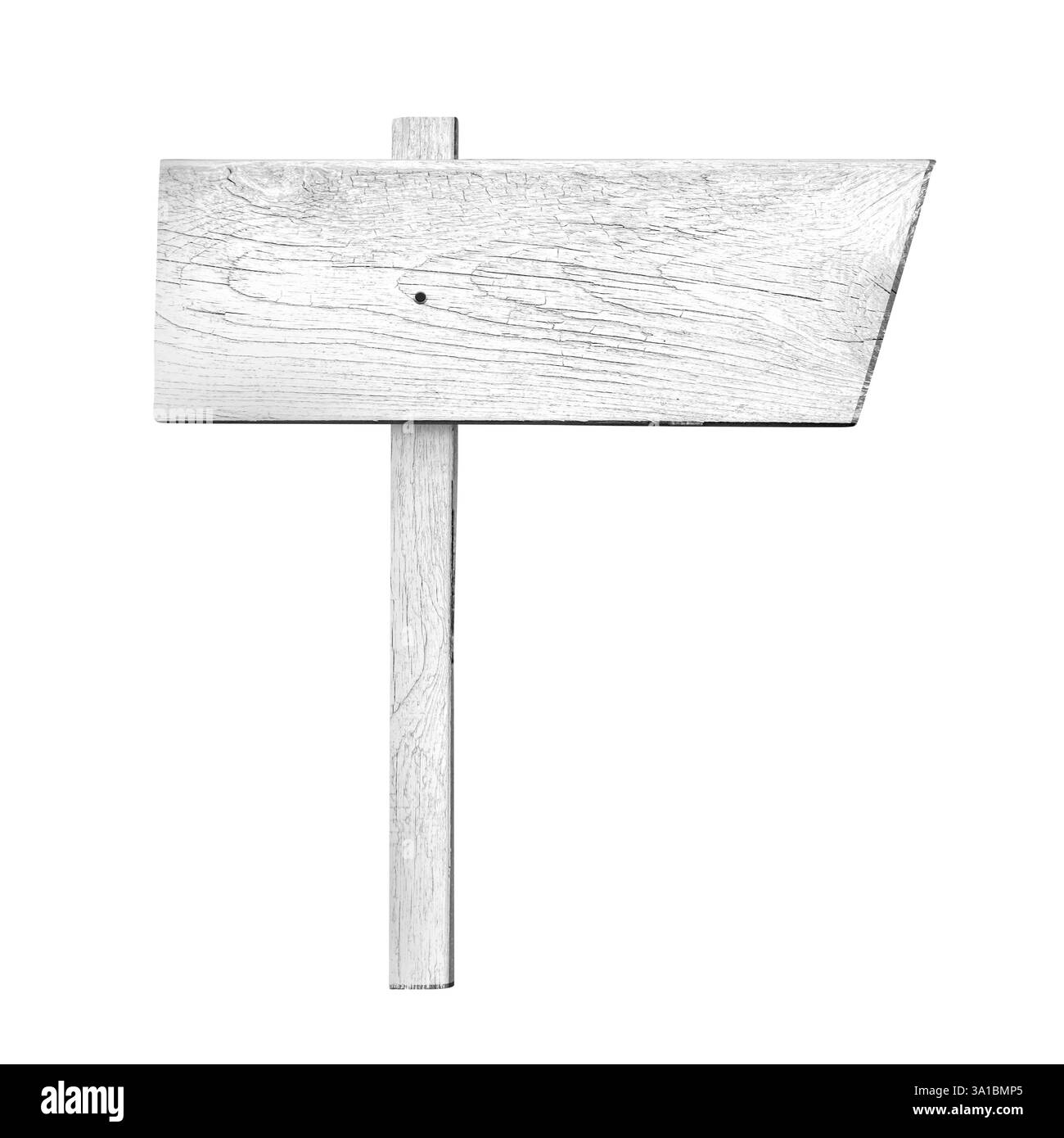 Wooden pointer with board on white background Stock Photo - Alamy