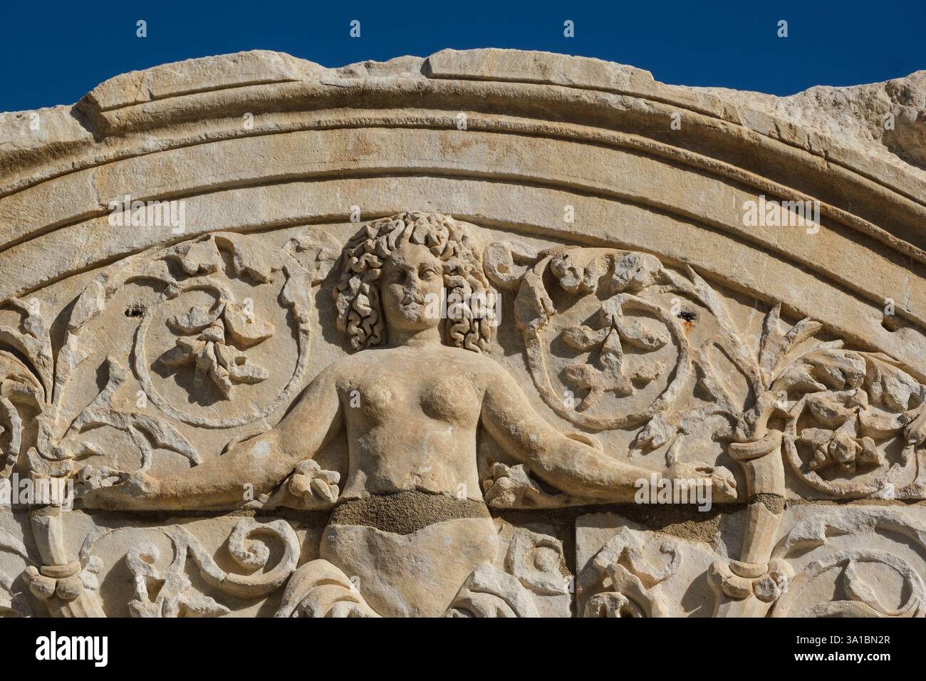 Ephesus, Turkey, Turkiye. Temple of Hadrian. Temple Entrance, Medusa ...