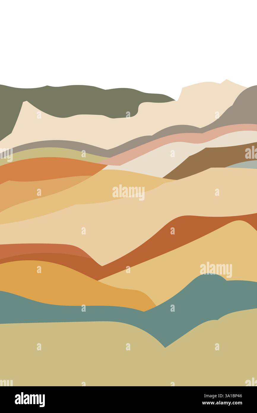 Illustration wall art death valley unique design Stock Vector Image ...