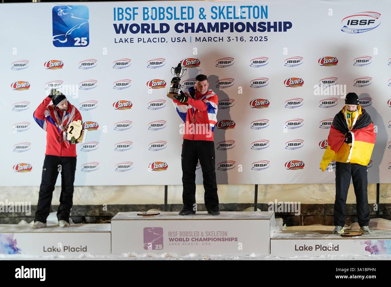 Marcus Wyatt, of Britain, second place, Matt Weston, of Britain, First ...