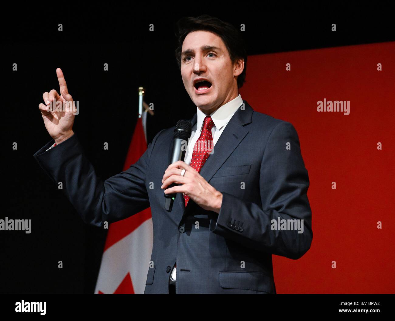 Montreal, Canada. 07th Mar, 2025. Prime Minister Justin Trudeau speaks ...