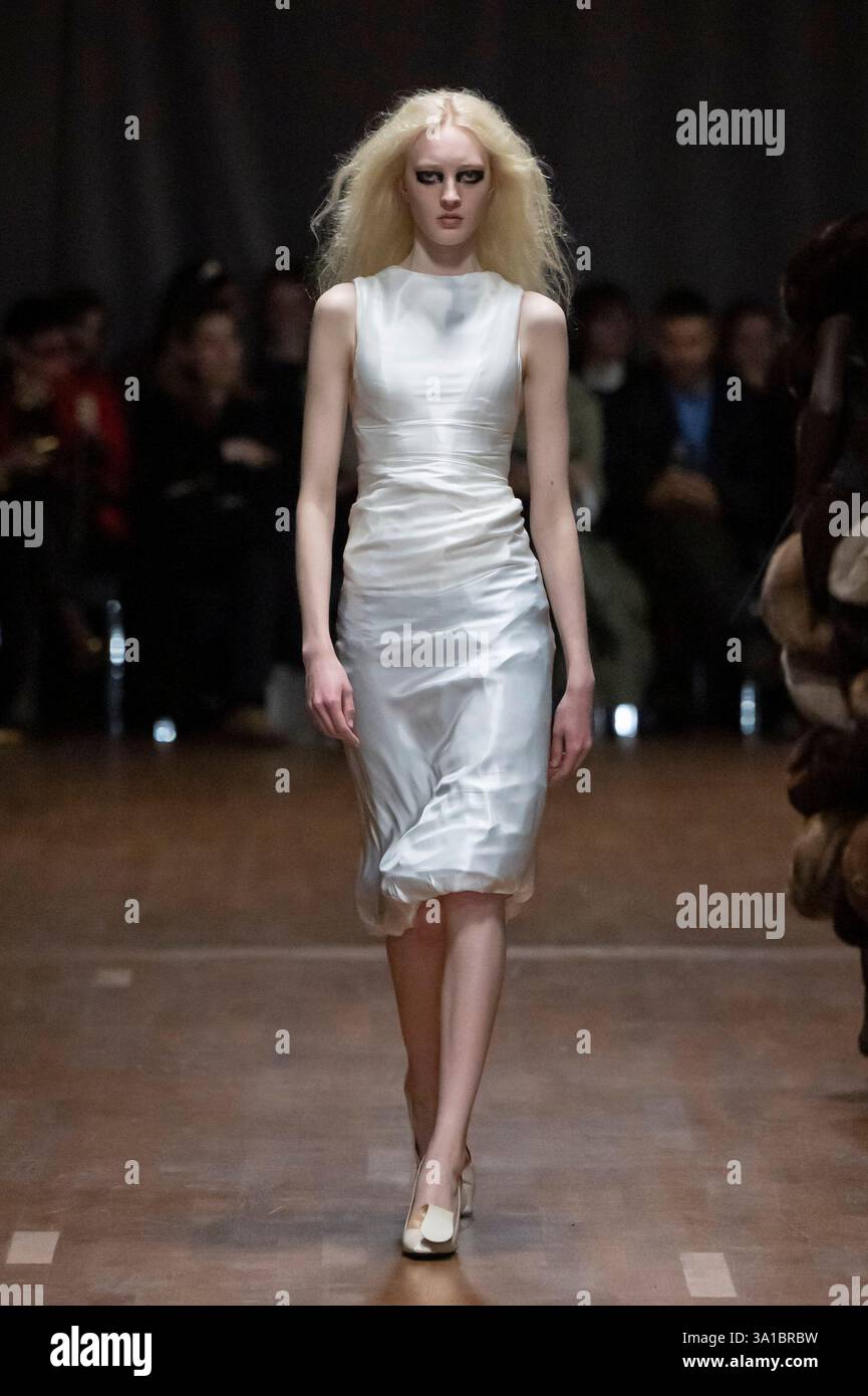 A model walks on the runway during the Hodakova Ready to Wear Fashion ...