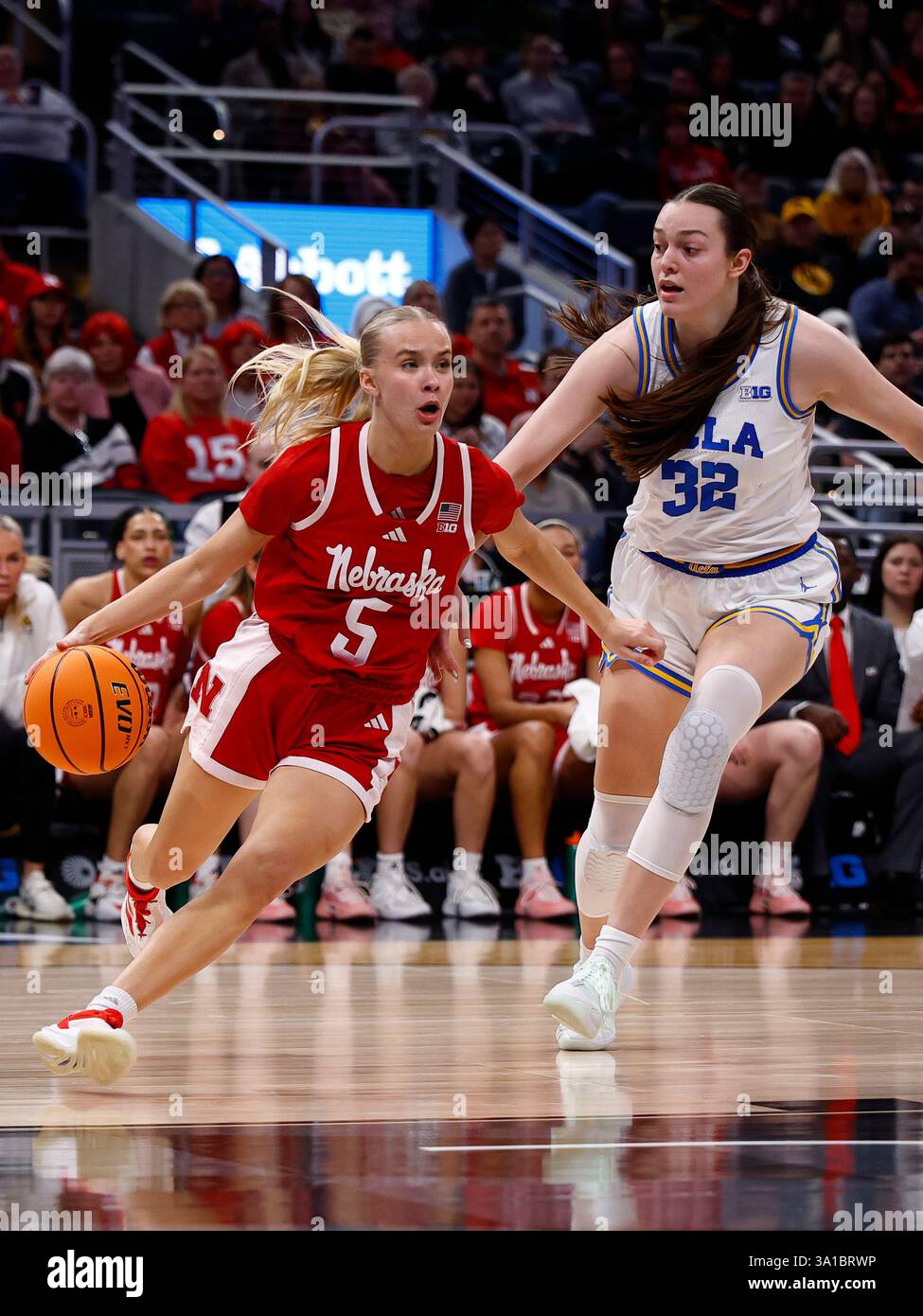 INDIANAPOLIS, IN - MARCH 07: Nebraska Cornhuskers guard Alberte Rimdal ...