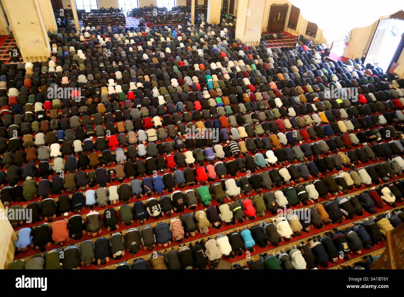 Beirut, Lebanon. 7th Mar, 2025. People attend the first Friday prayer ...