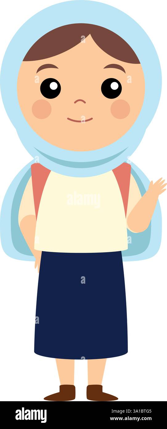 Hijab Student Muslim Smiling Stock Vector Image & Art - Alamy