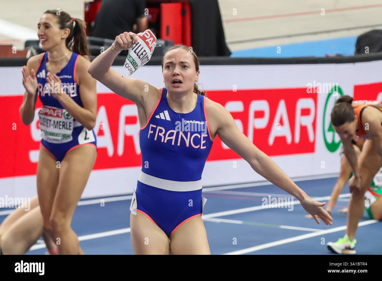 Apeldoorn, Netherlands, March 7th 2025: Agathe Guillemot (FRA) runs ...