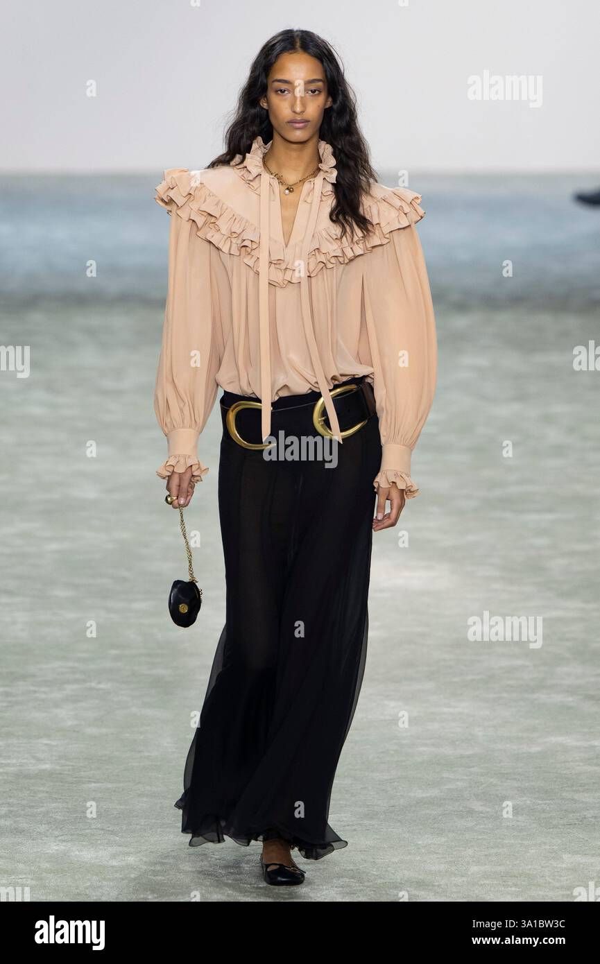 Model Mona Tougaard walks on the runway during the Chloe Ready to Wear ...